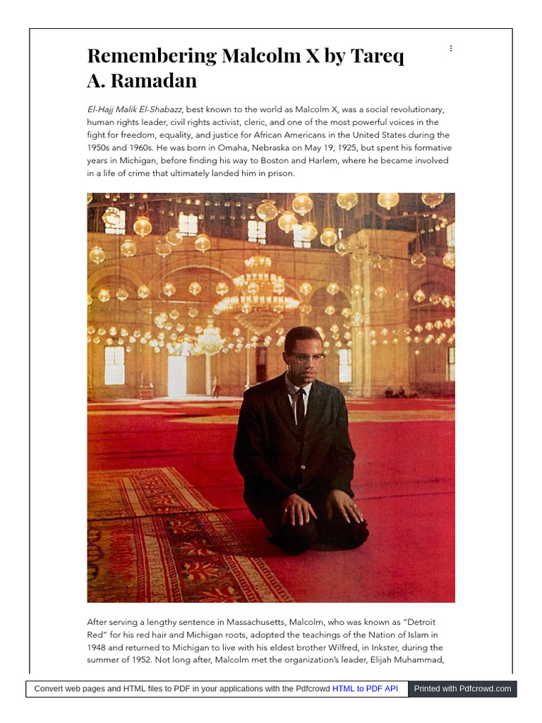Remembering Malcolm X | PDF | Malcolm X