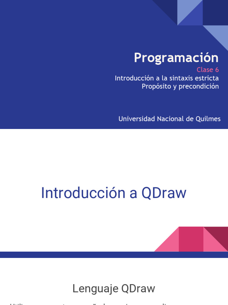 Introducción a QDraw y su Sintaxis | PDF | Lenguaje de programación ...