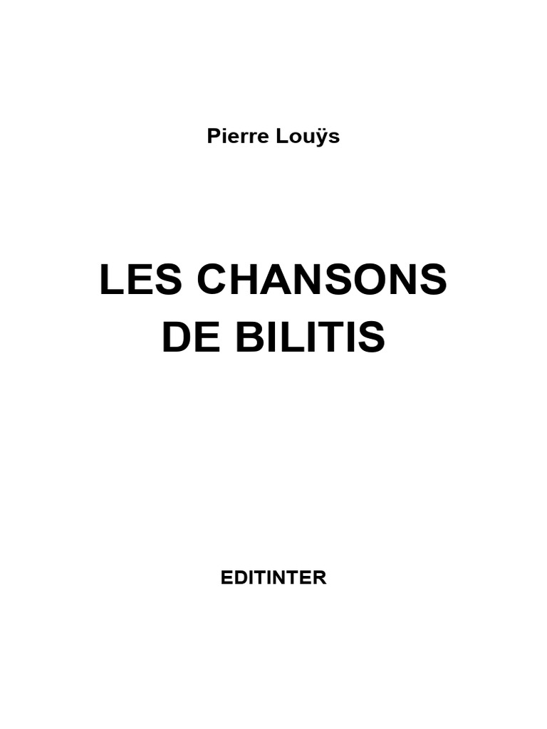 Bilitis : Vie et Amours Antiques | PDF | Art | Classiques