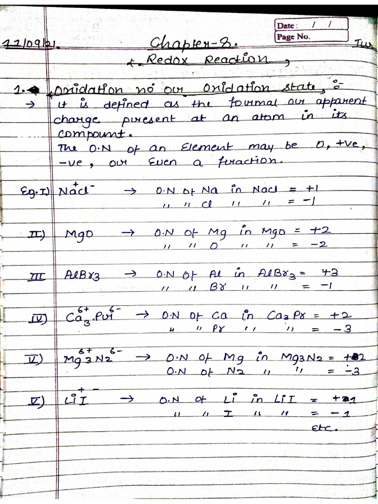 Chapter 8 .... Redox Reaction | PDF