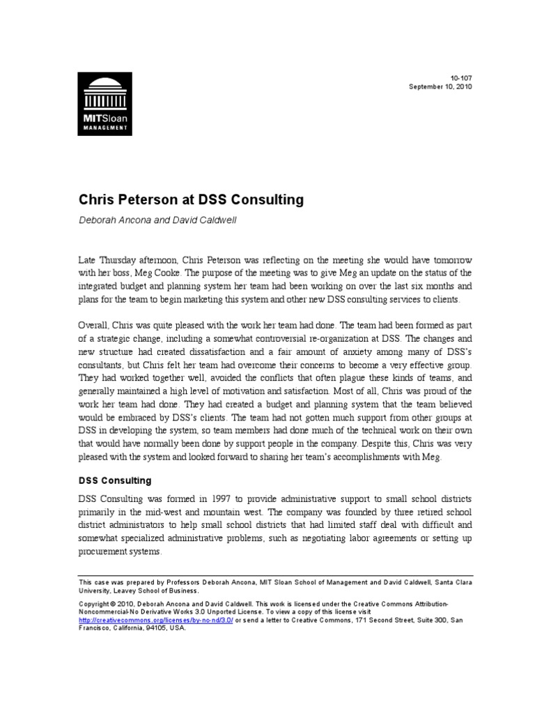 Case DSS Consulting | PDF | Meg Griffin | Consultant