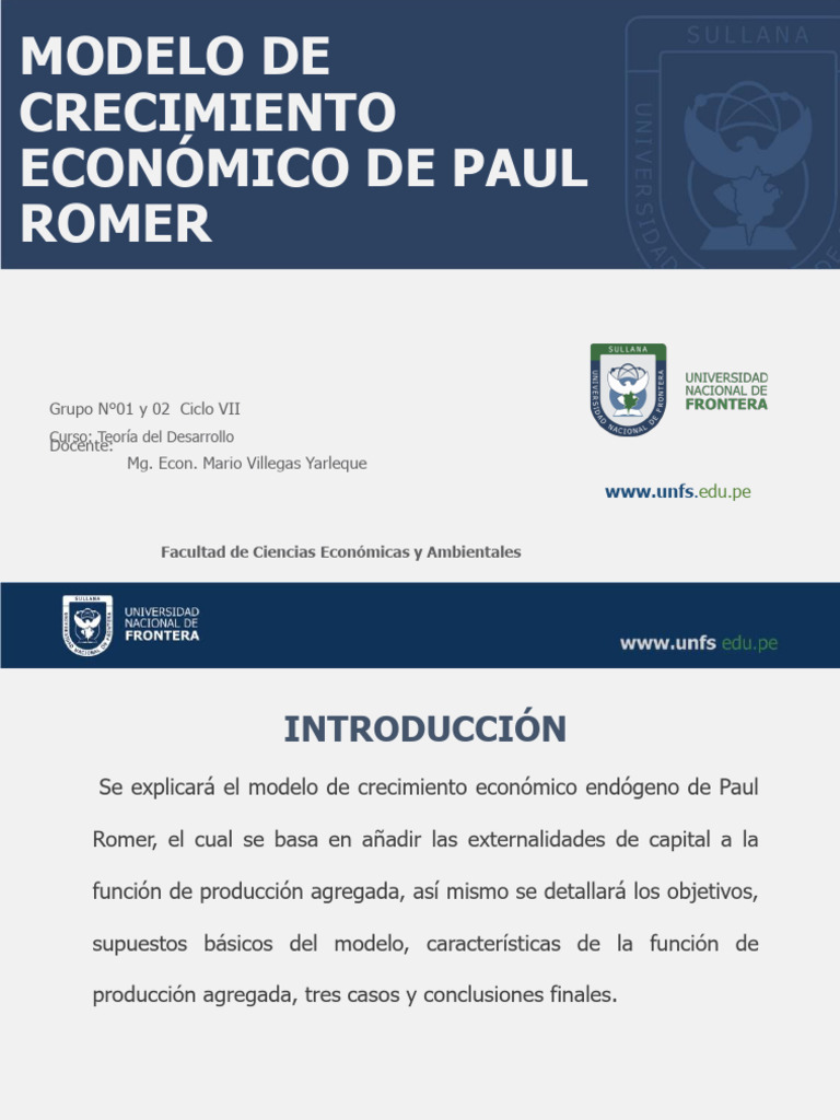 Romer | PDF | Función de producción | Economias