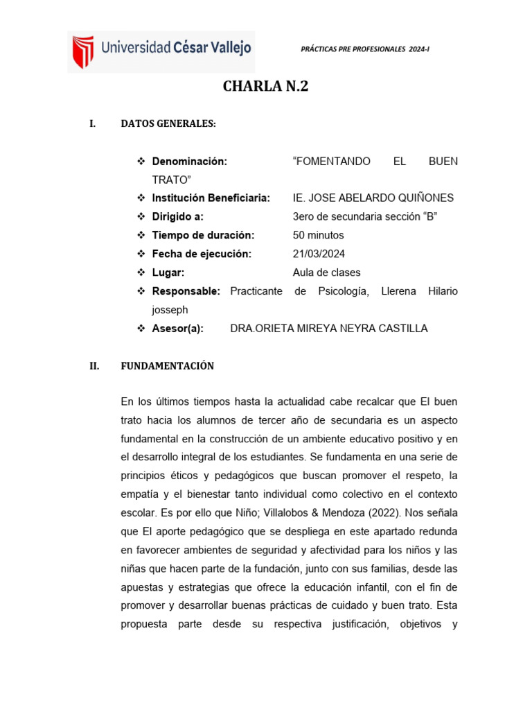 Esquema de Charla | Descargar gratis PDF | Salón de clases | Autoestima