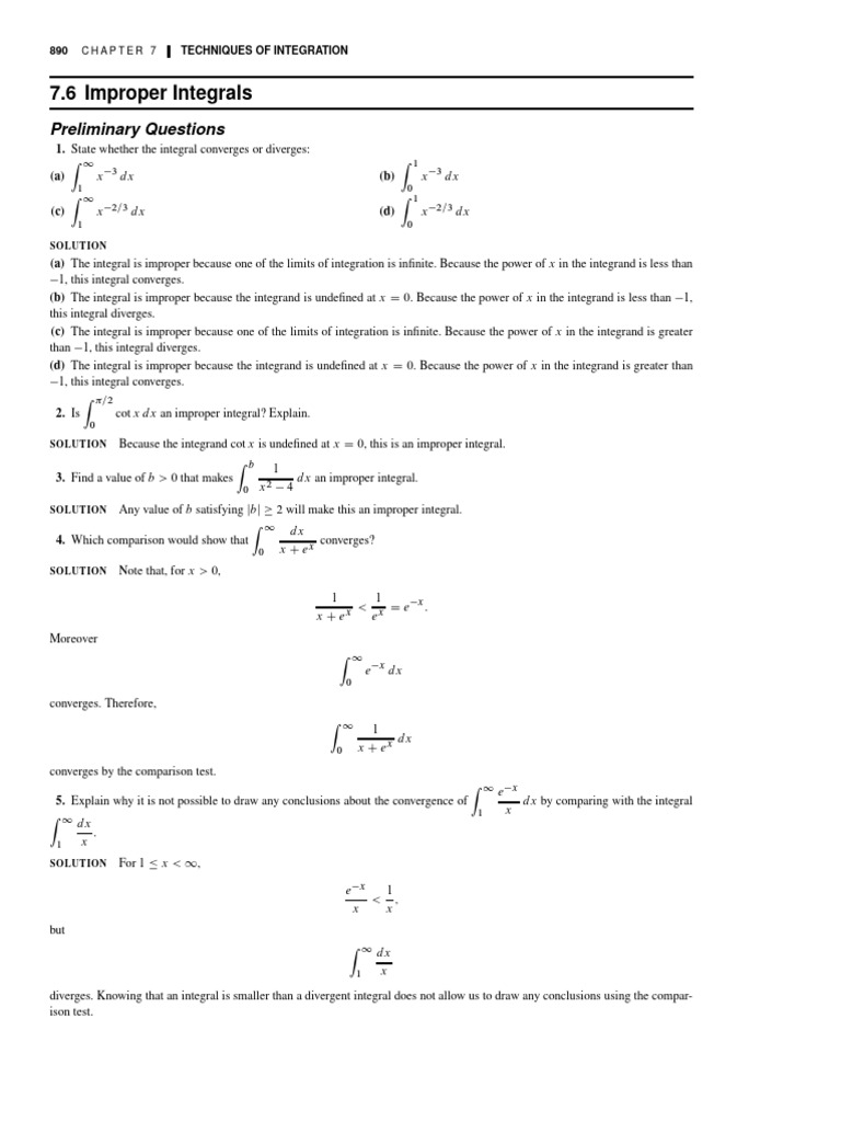 Evaluating Improper Integrals | PDF | Integral | Analysis