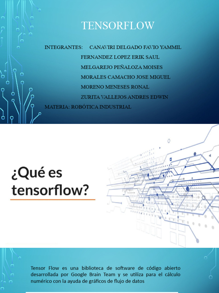 Tensorflow Exposicion Pdf Aprendizaje Profundo Red Neuronal Artificial