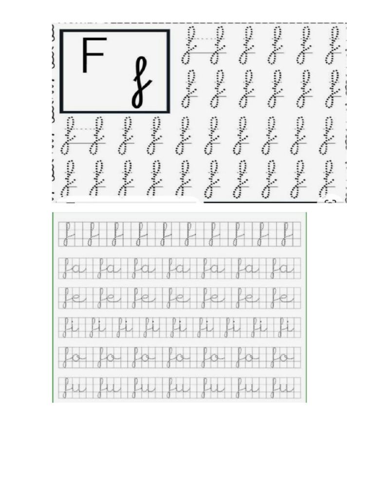 Letra F Caligrafía2 | PDF