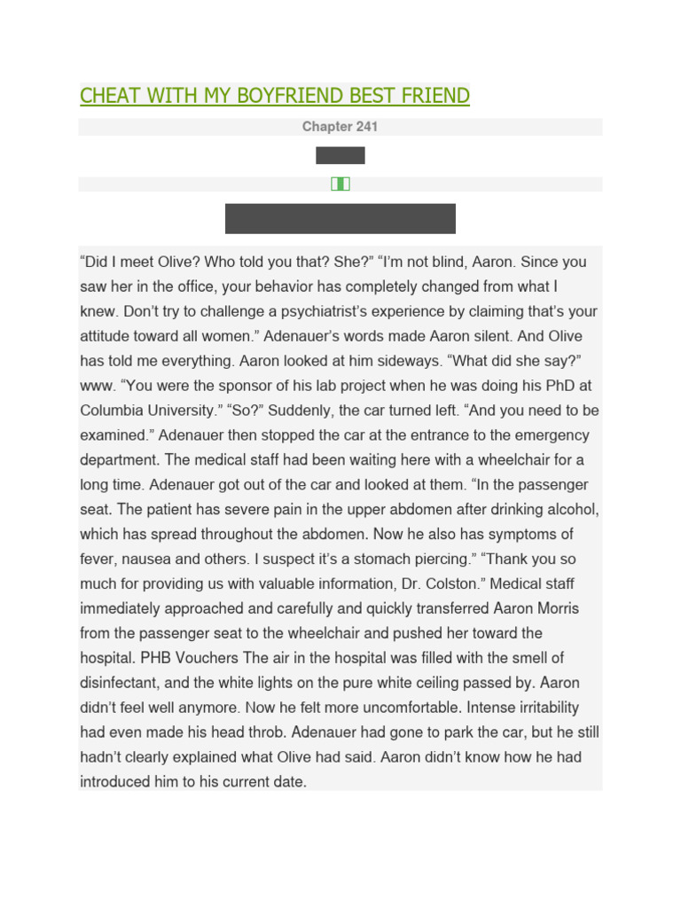 Cheat 241-250 | PDF | Romance (Love) | Hospital