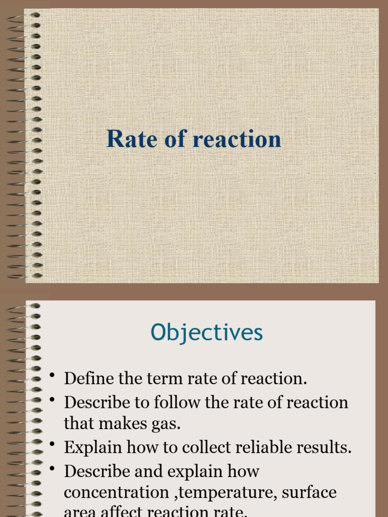 2958 - Rate of Reaction | PDF | Reaction Rate | Chemical Reactions