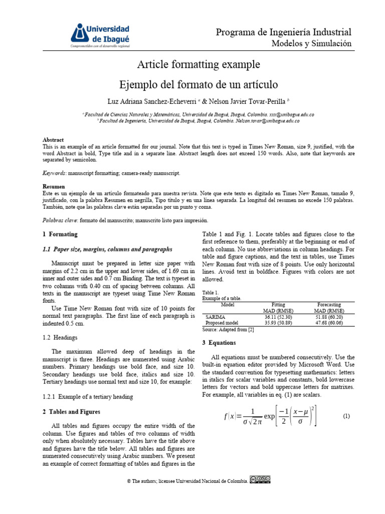 Formatting Guidelines for DYNA Articles | PDF | Text | Typography