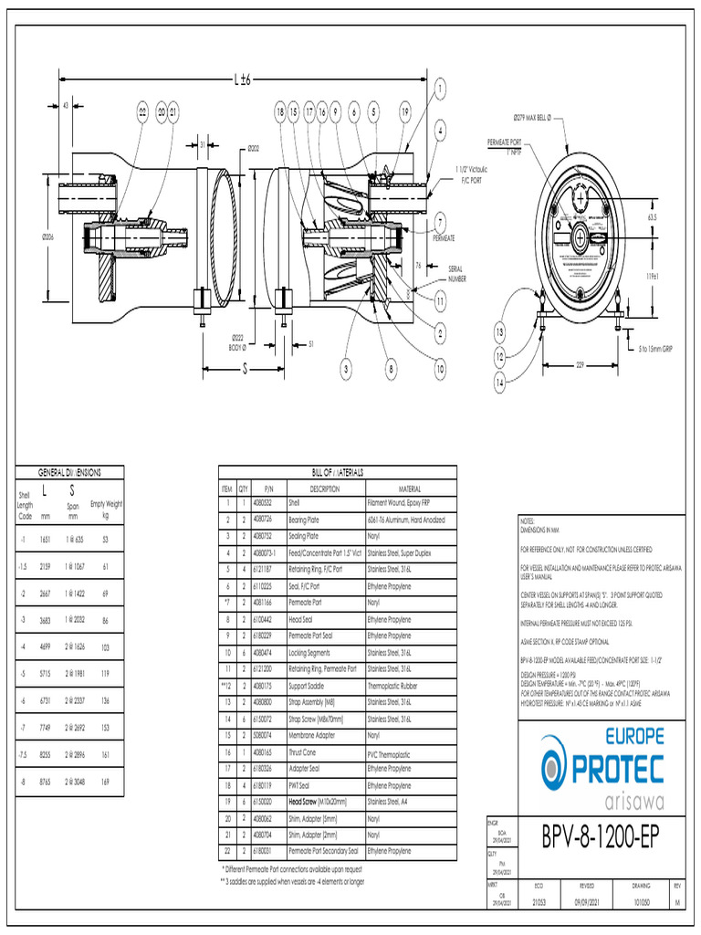 Vessels 101050 - M BPV 8 1200 Ep | PDF | Materials | Building Engineering