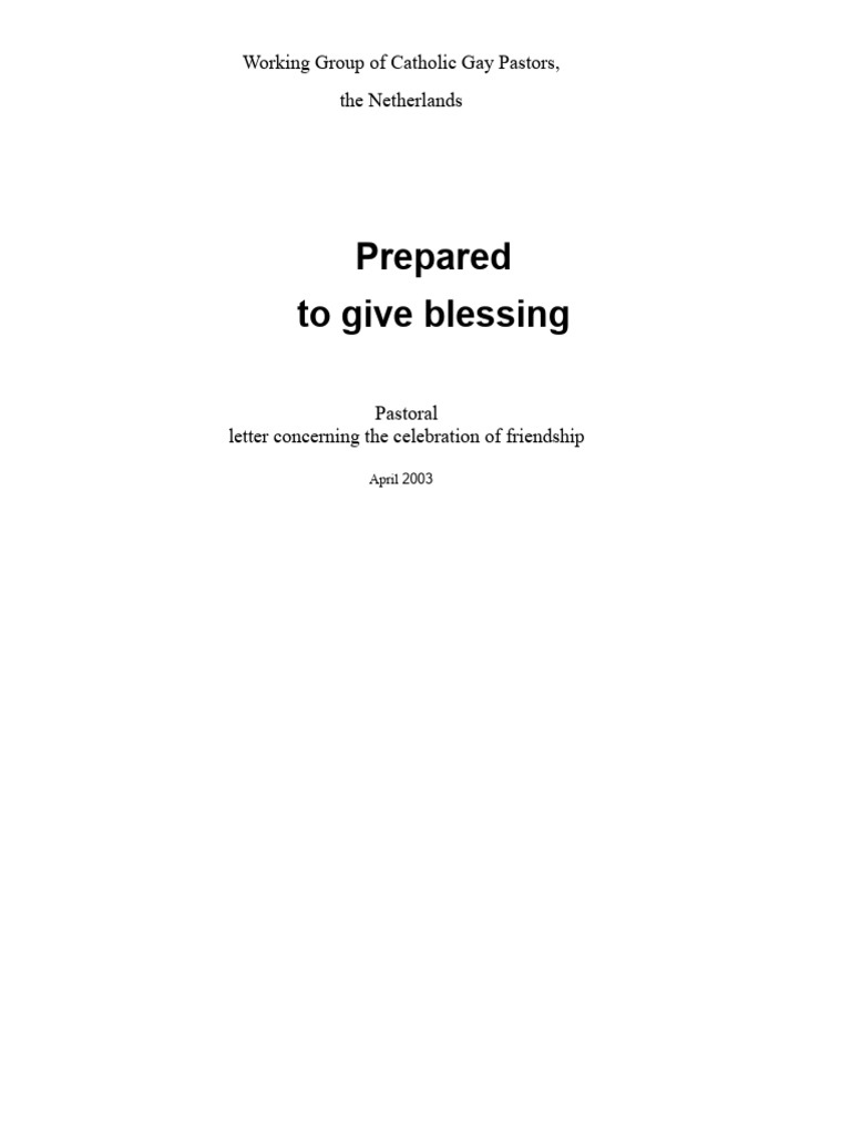 Prepared To Give Blessing | PDF | Sacraments | Catholic Church