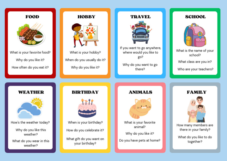 Flashcards English Conversation | PDF | Self-Improvement | Lifestyle
