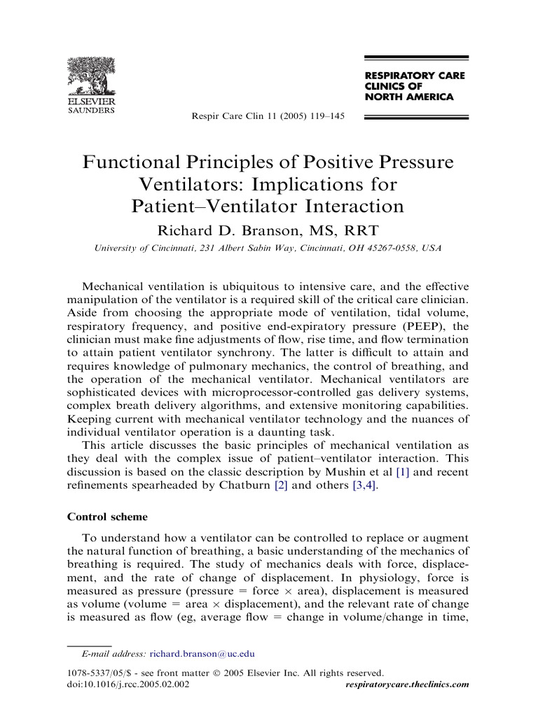 Understanding Positive Pressure Ventilation | PDF | Respiratory System ...