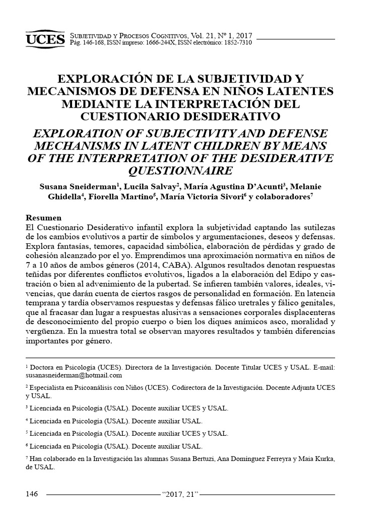 Sneiderman - CD Mecanismos de Defensa | PDF | Los símbolos | Complejo ...
