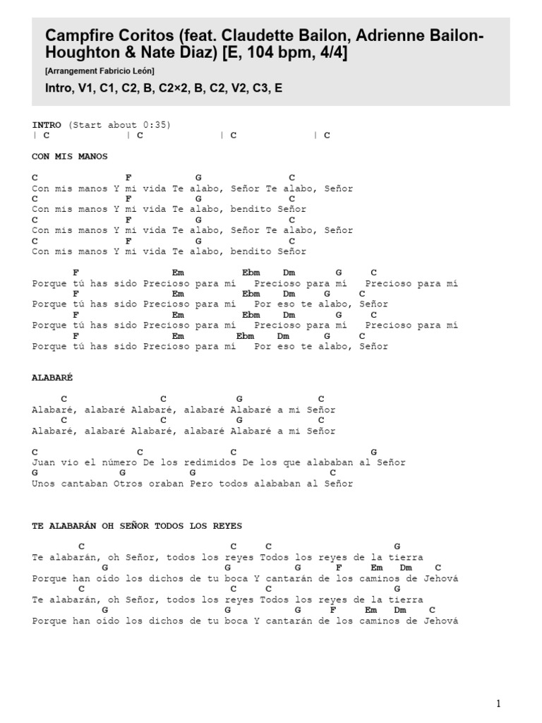 Campfire Coritos (Feat. Claudette Bailon, Adrienne Bailon Houghton & Nate Diaz) - E 2 | PDF ...