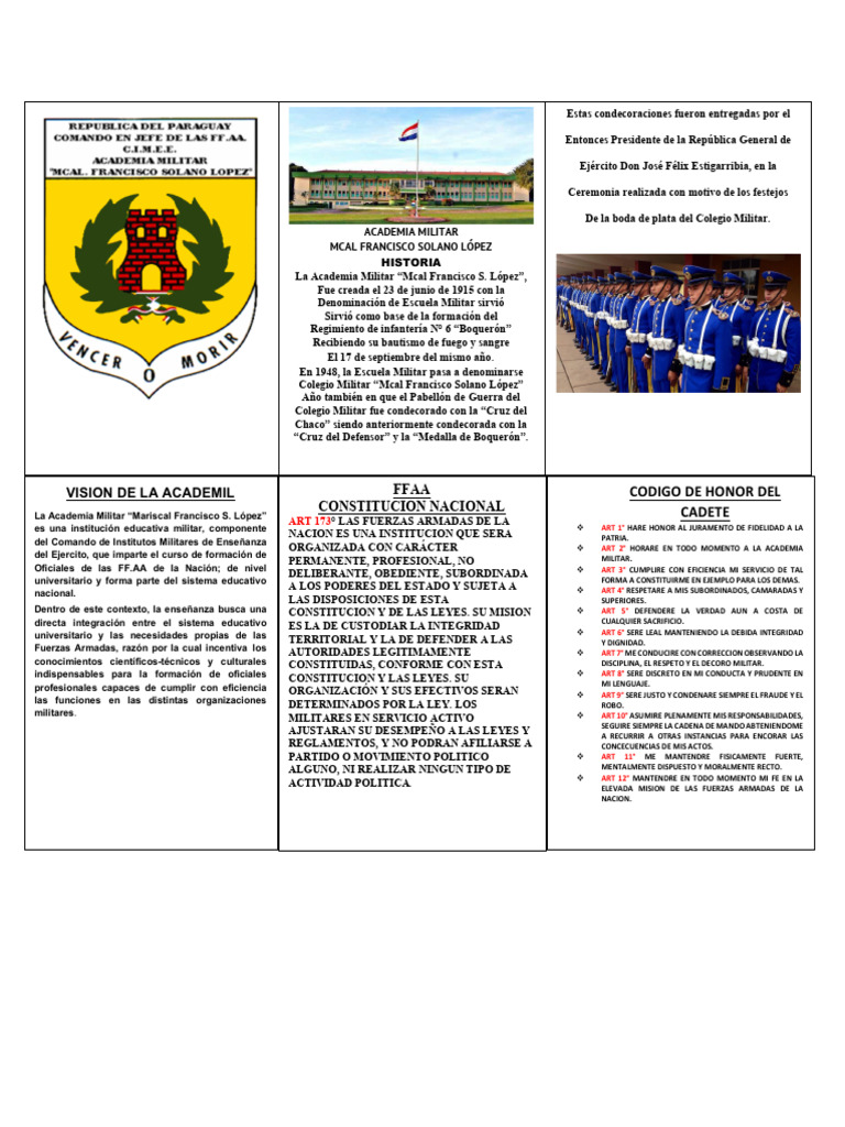 Librito de Canciones Academil | PDF | Militar | Paraguay