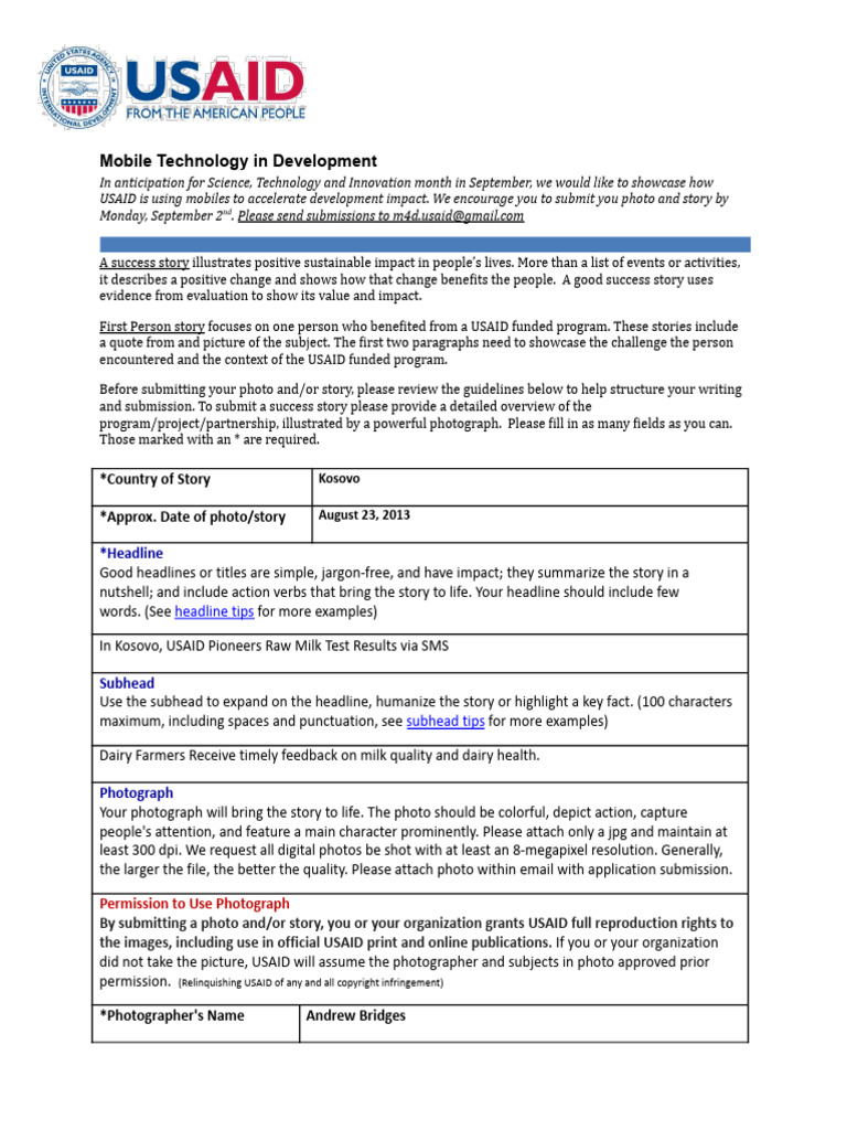 m4d Usaid Kosovo Sms Story | PDF | Milk | Dairy