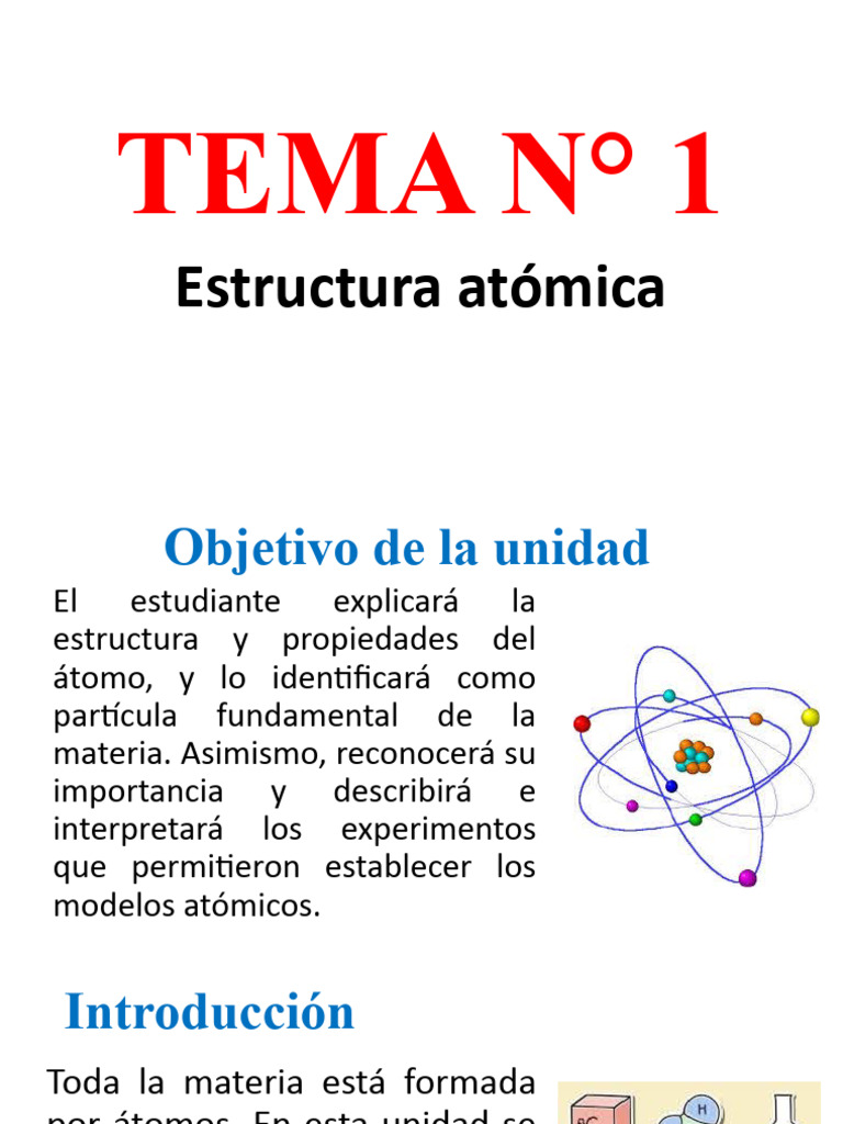 Tema #1 (Quimica Inorganica) | PDF | Átomos | Núcleo atómico