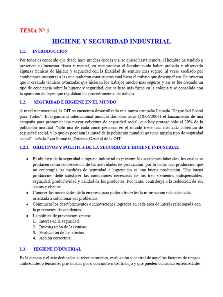 Tema N 1 | PDF | Seguridad y salud ocupacional | ruido