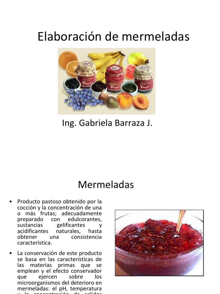 Mermeladas | PDF | Ácido | Solubilidad