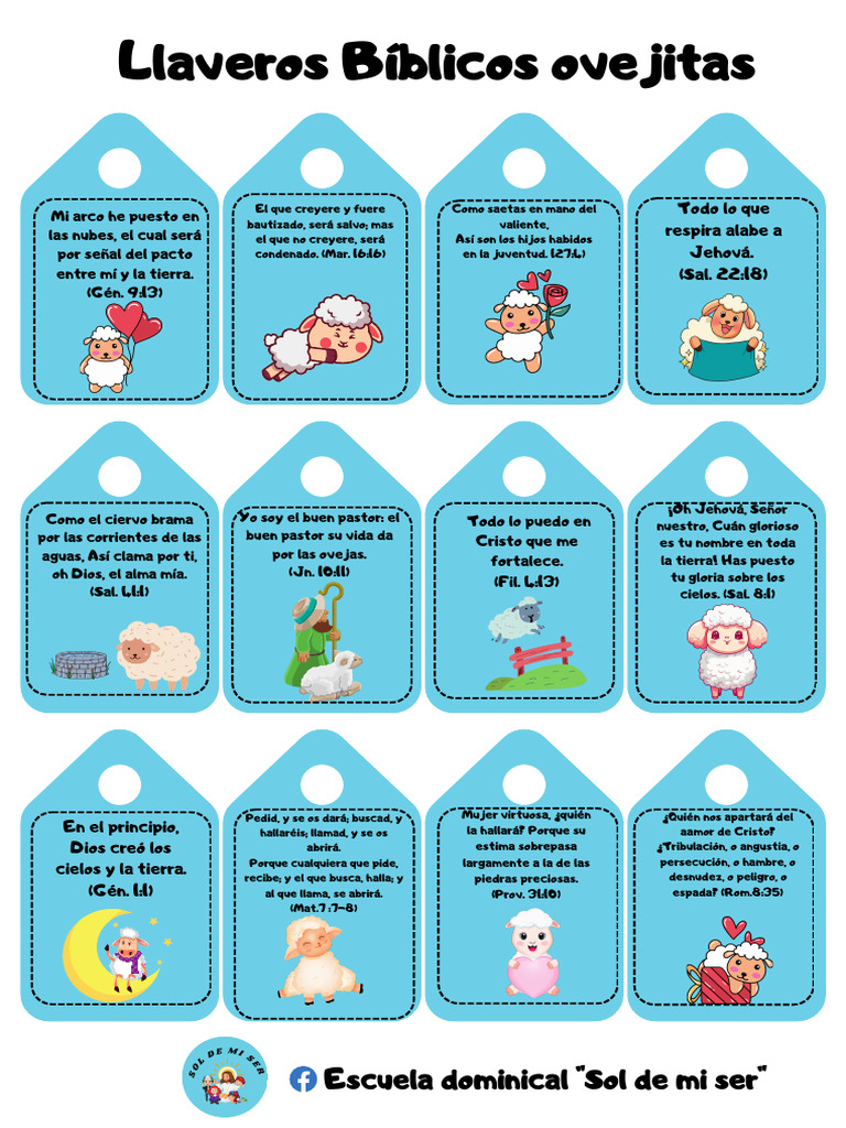 Página 5 llaveros Bíblicos ovejitas | PDF