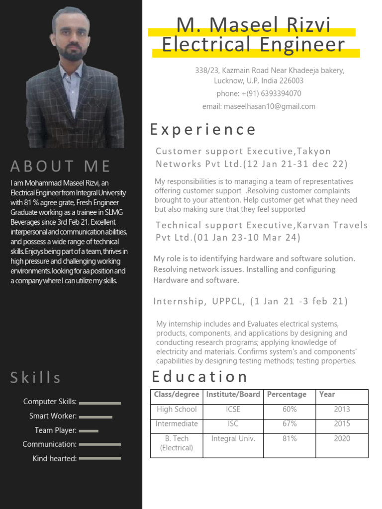 Kashif Resume (2) (2) 1 | PDF | Technical Support | Computing