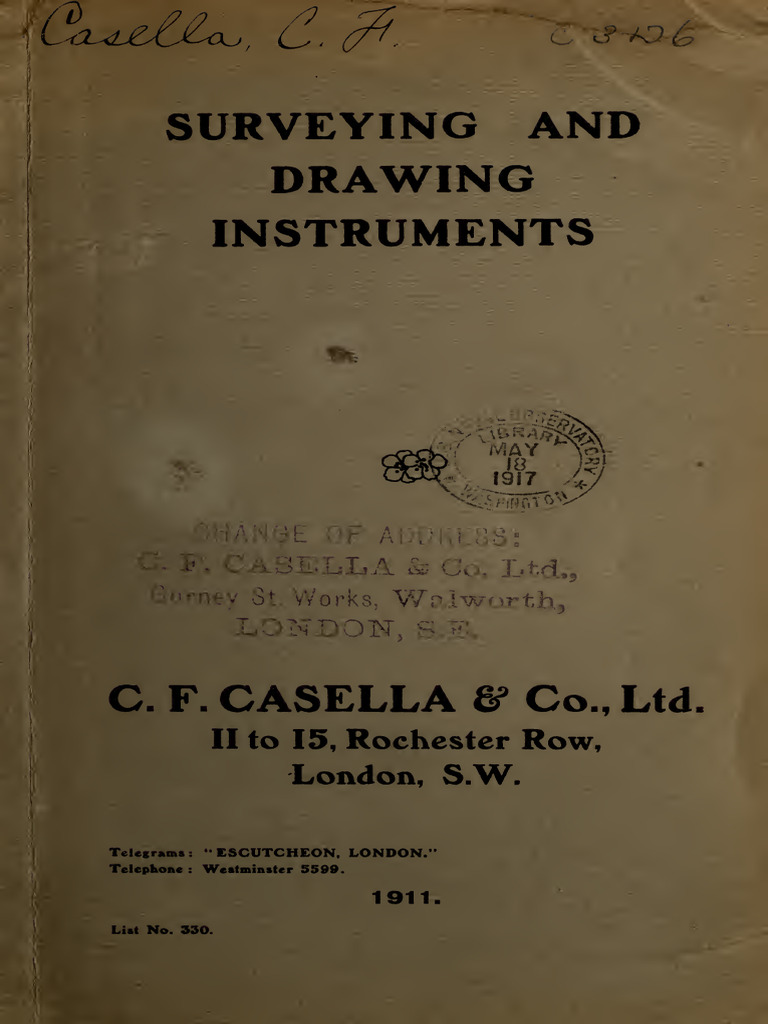 C.F. Casella & Co Catalogue (1911) | Download Free PDF | Surveying
