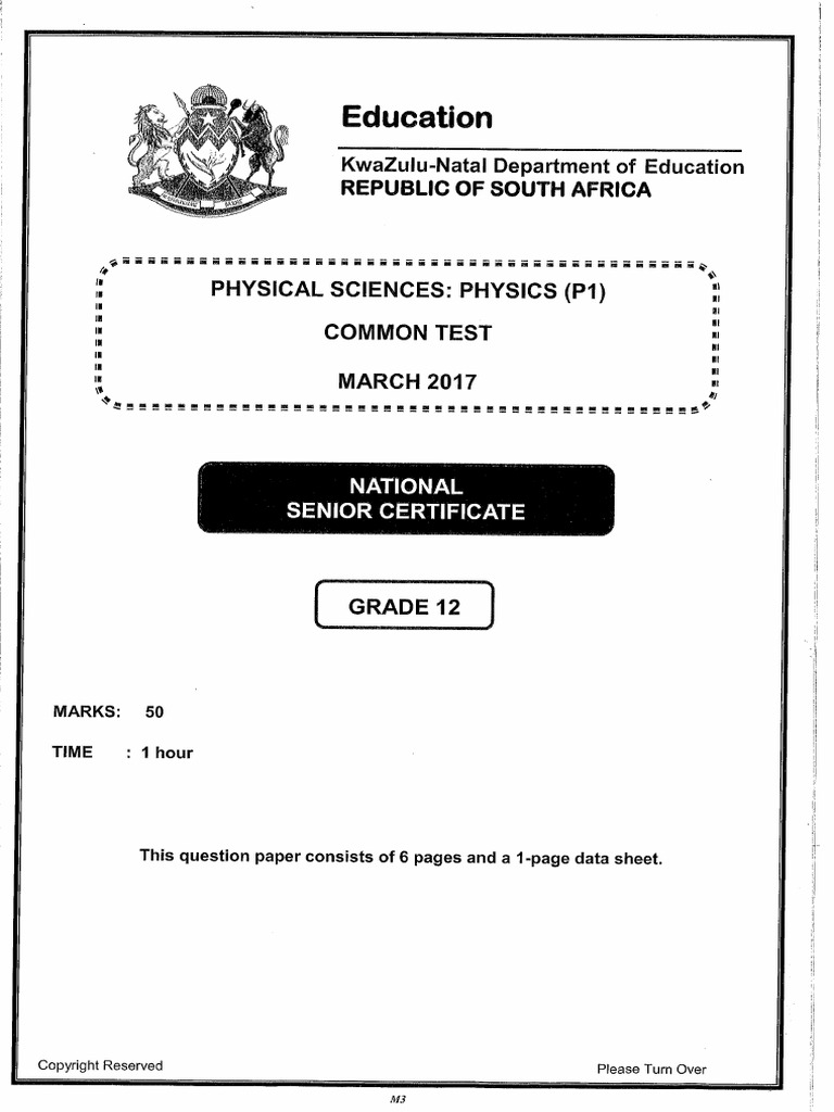 Phy P1 March Qpmemo | PDF