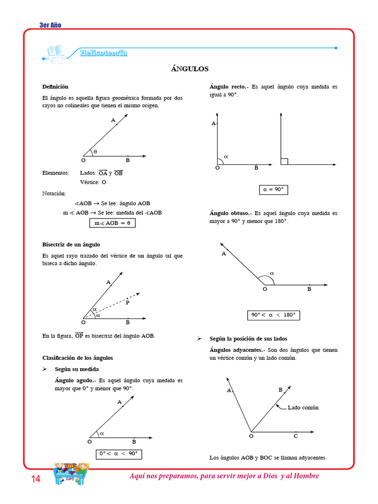 Clasificación y Tipos de Ángulos | PDF | Ángulo | Geometría euclidiana