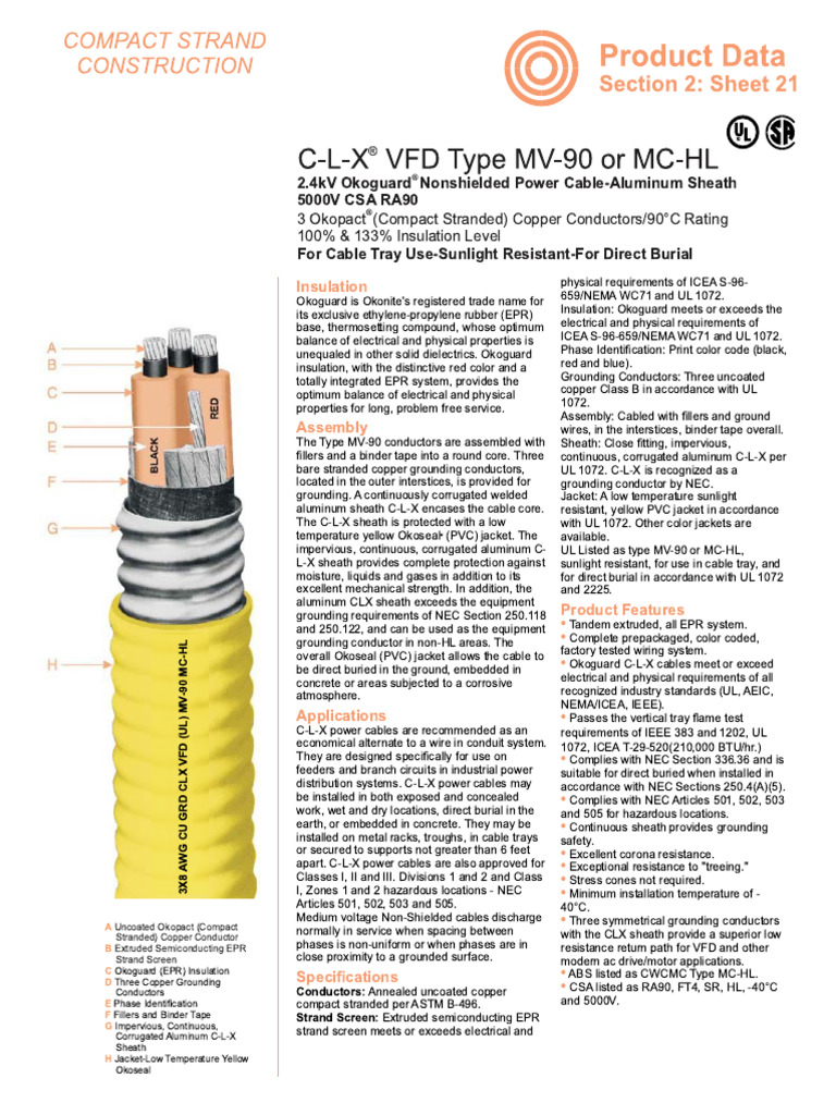 Okonite CLX Info | PDF