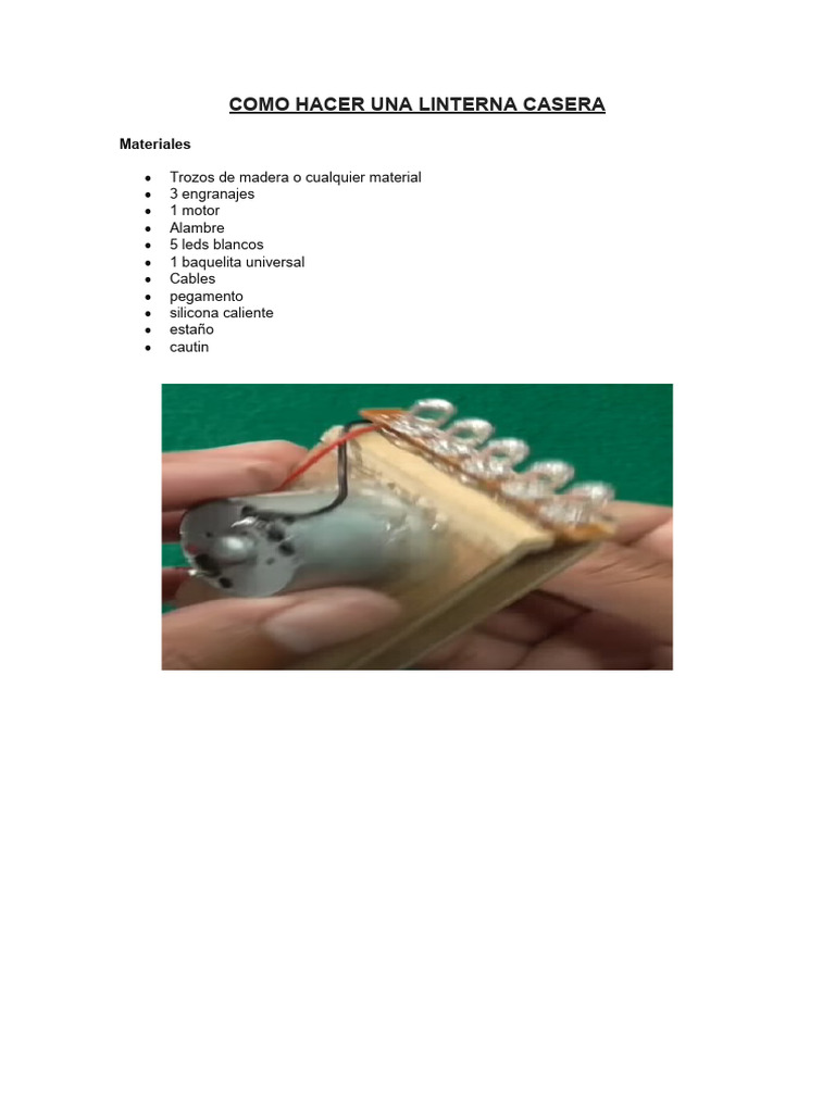 Construye tu Linterna Casera | PDF