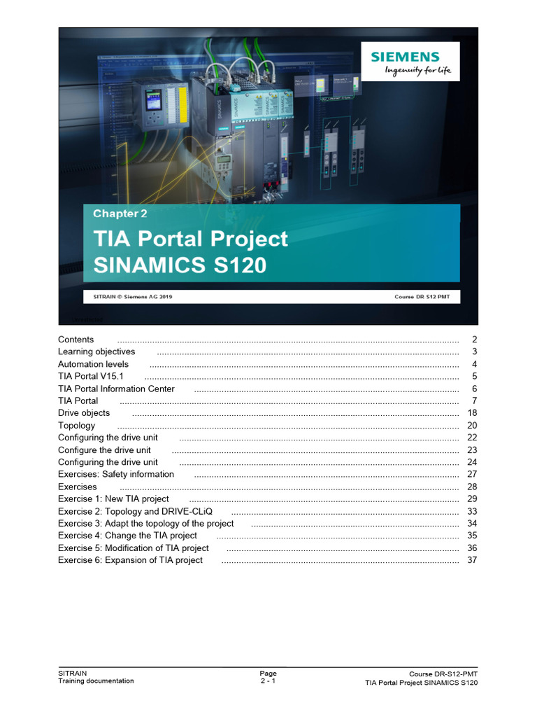02 TIA Project SINAMICS S120 en | PDF | Network Topology | Parameter (Computer Programming)