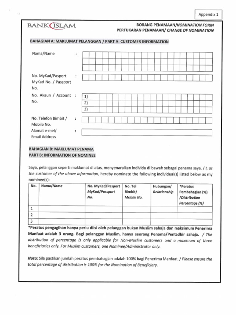 Appendix 1 Nomination Form | PDF