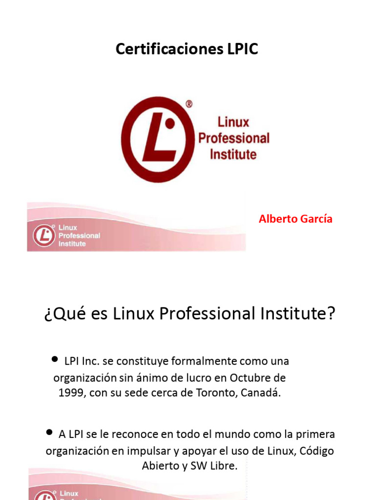 Presentación Certificacion Linux LPI | PDF | Ciencias de la Computación ...