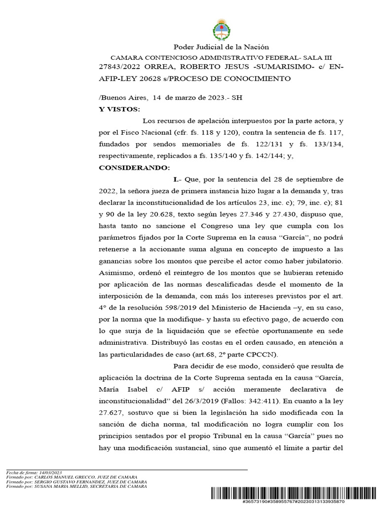 IMPUESTO A LAS GANANCIAS SOBRE HABERES PREVISIONALES Jurisprudencia ...