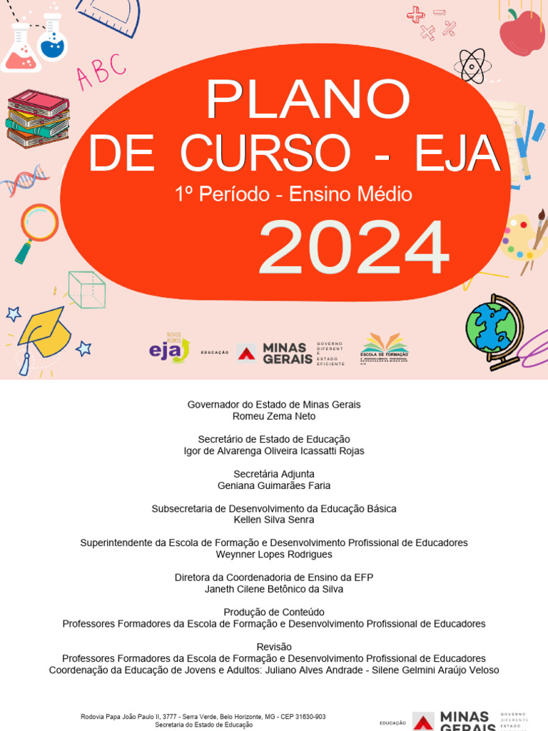 Eja 1 Periodo em Ci Natureza Plano de Curso 2024 Ensino Medio | PDF ...