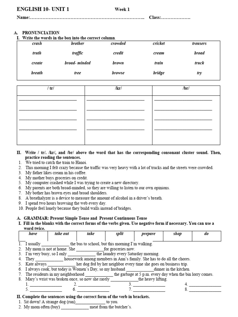 ENGLISH 10 Unit 1. Week 1 2 | PDF | Language Arts & Discipline | Home ...