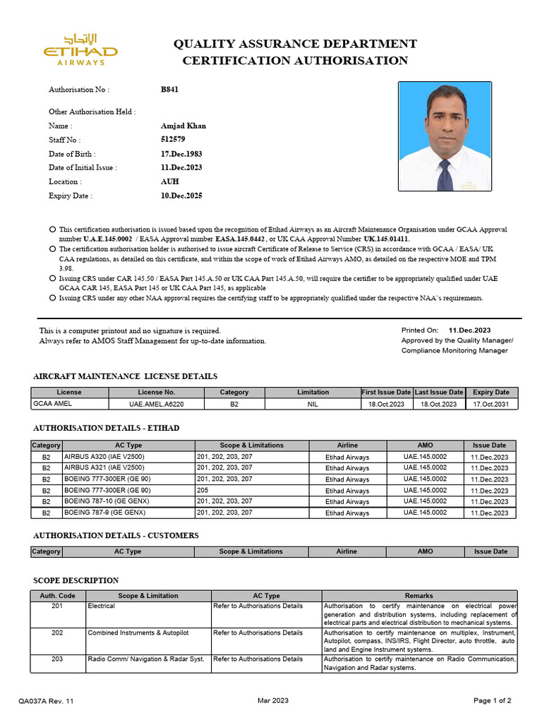 B841 Amjad | PDF | Aviation | Airliner