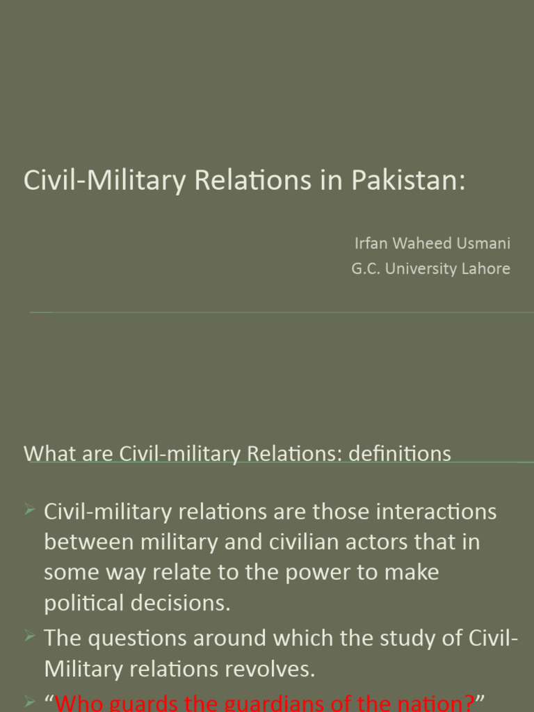 Civil Military Relations | PDF | Civil–Military Relations | Military