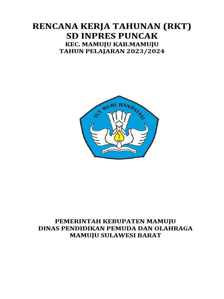 Contoh Cover RKT SD Inpres Puncak | PDF
