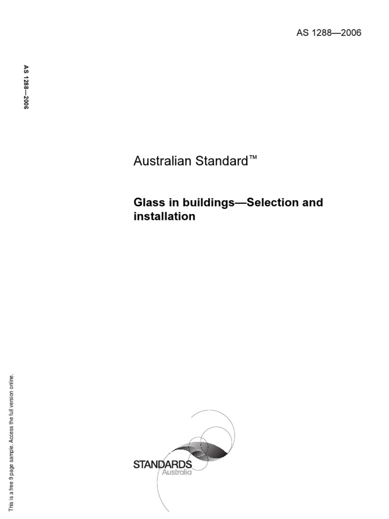 AustralianStandard1288 - Glass in Buildings Selection and Installation ...