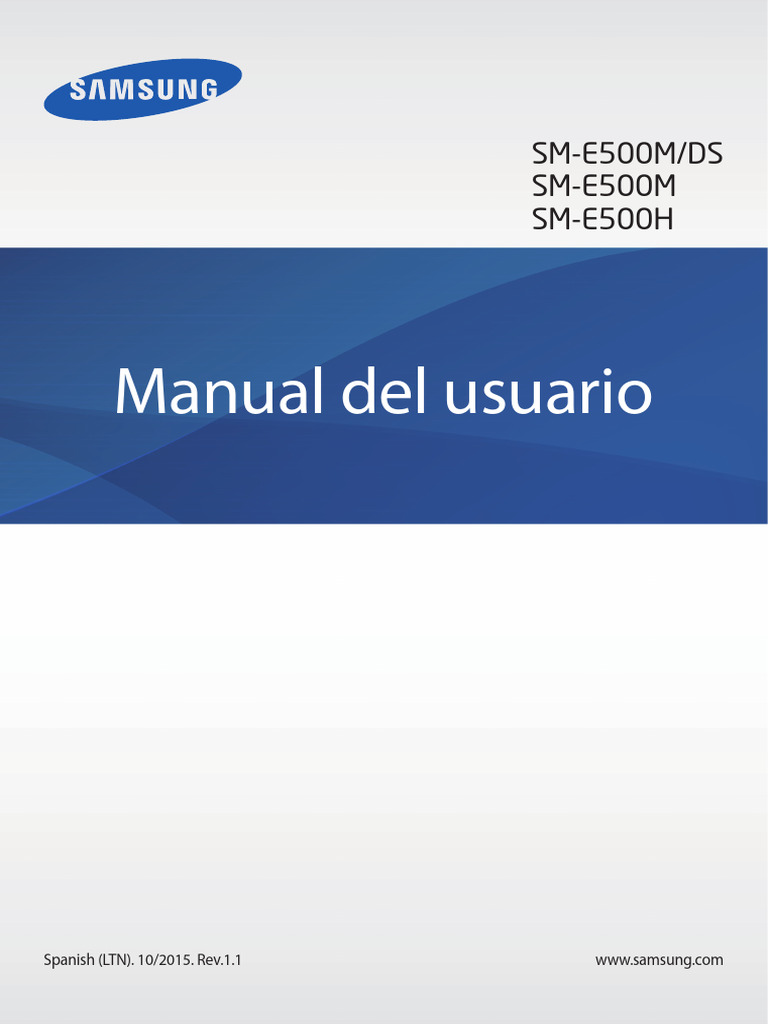 Manual Teléfono Samsung SM-E500M - UM - LTN - Kitkat - Spa - Rev.1.1 ...