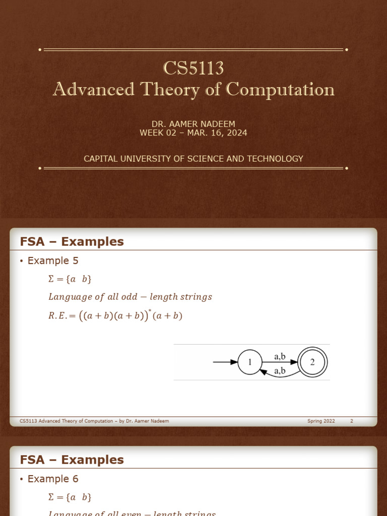 Theory of Computation - 2 | PDF | Theory Of Computation | Applied Mathematics