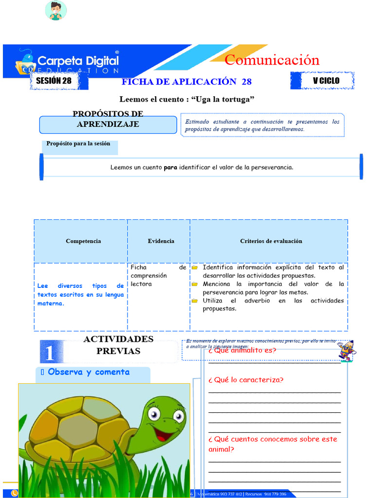 28° - Ficha - de - Aplicación-Sesión 28°-Sem.4-Exp.7-Com-El Adverbio | PDF | Aprendizaje ...