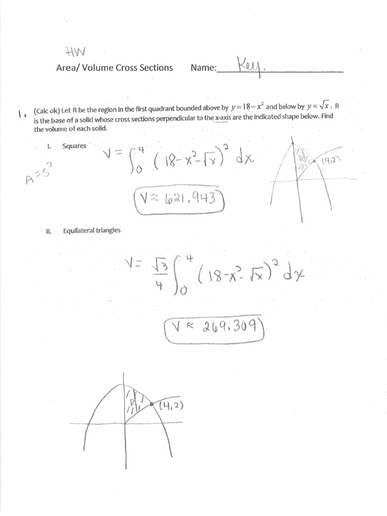 Cross Section HW Key | PDF
