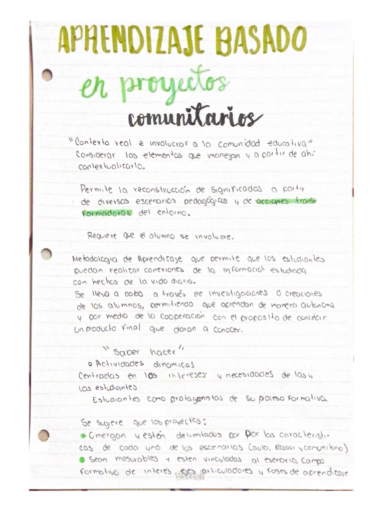 Aprendizaje Basado en Proyectos Comunitarios | PDF