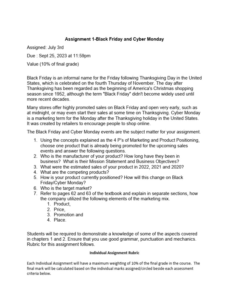 Apple Marketing Assignment | PDF | Black Friday (Shopping) | Cyber Monday