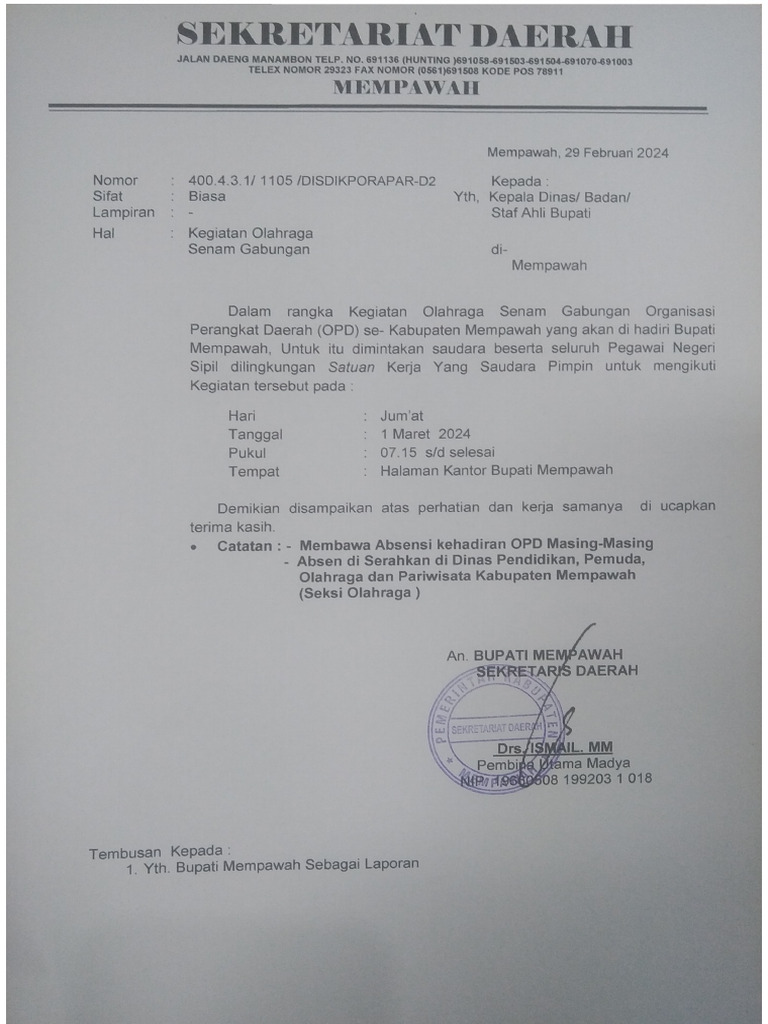 Undangan Senam Gabungan | PDF