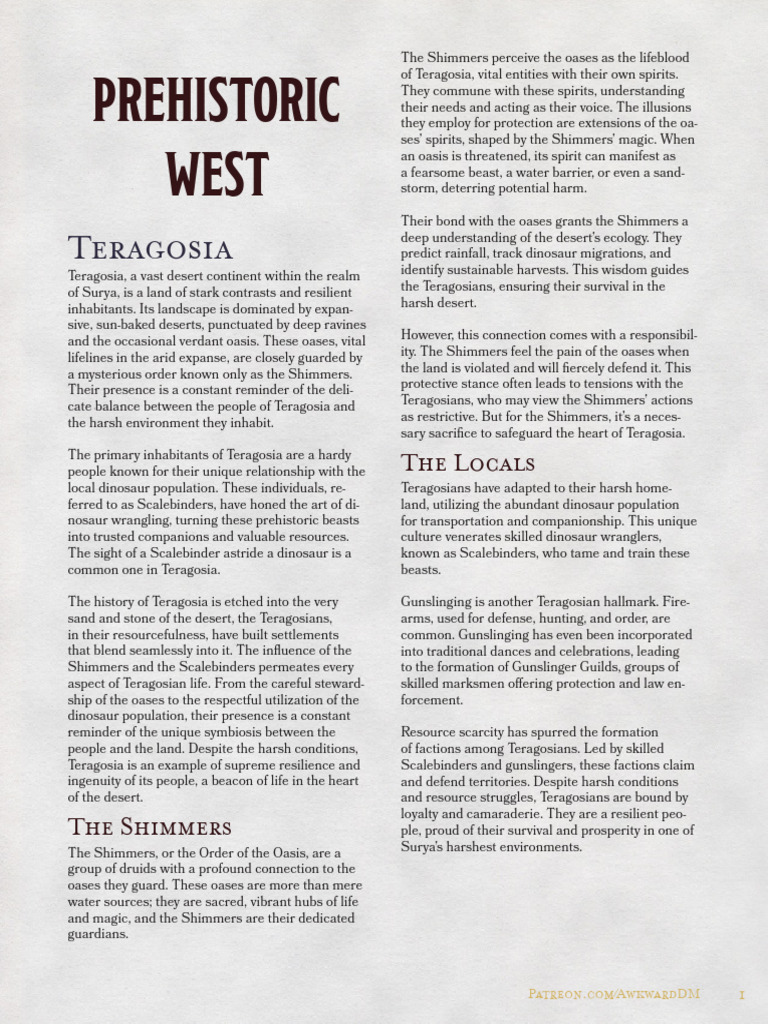 Prehistoric West | PDF