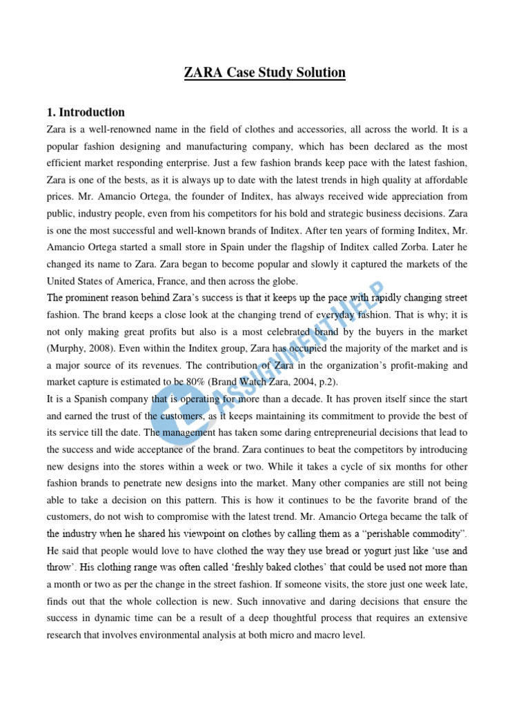 Zara case study | PDF | Strategic Management | Brand